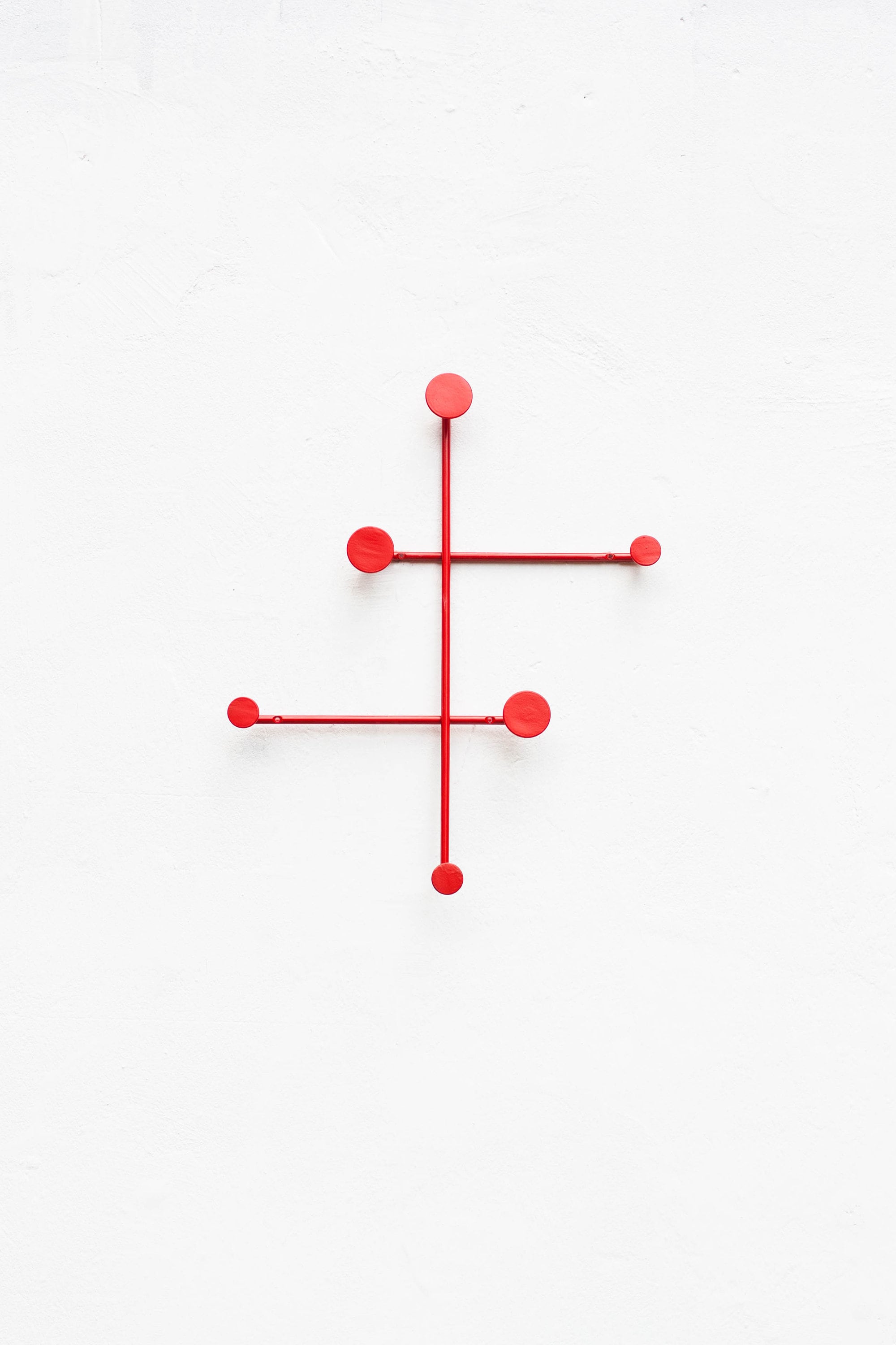 Red Modern Clothes Hanger, Metal Wall Hooks for Clothes, Wall Coat ...