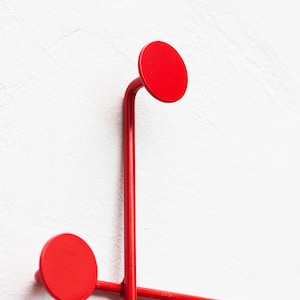 Red Modern Clothes Hanger, Metal Wall Hooks for Clothes, Wall Coat ...