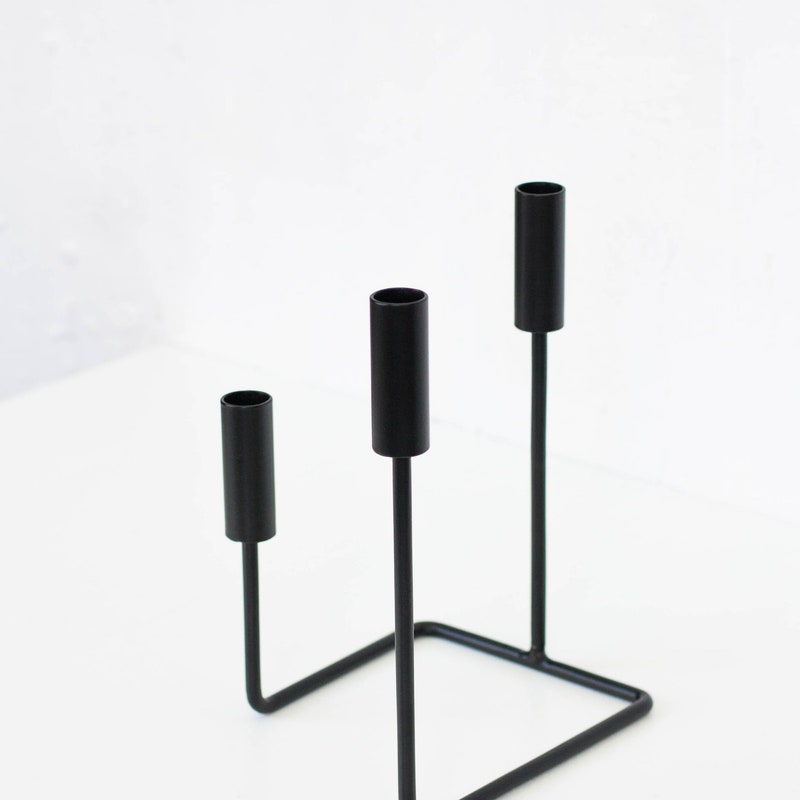 Black Candle Holder - Etsy