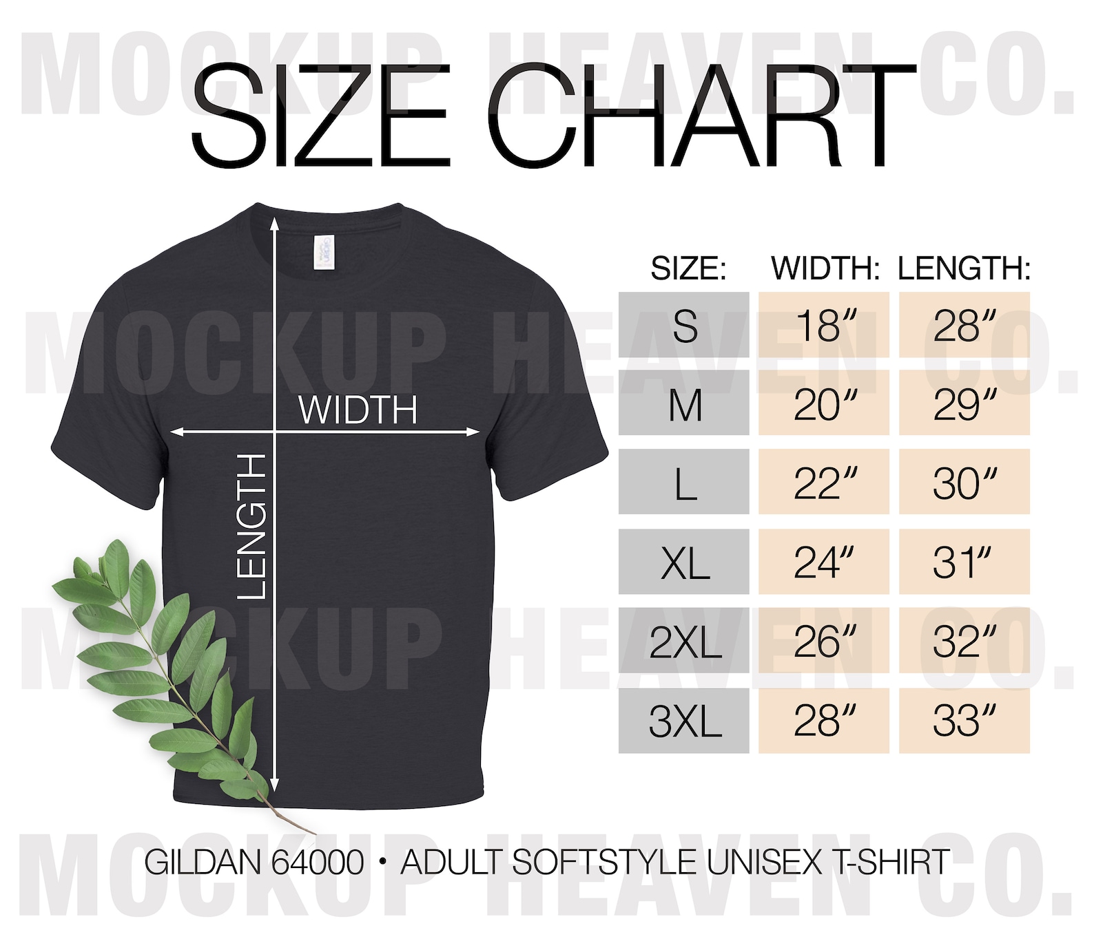 Gildan 64000 G640 Color Chart Size Chart Bundle 4 Files - Etsy Canada