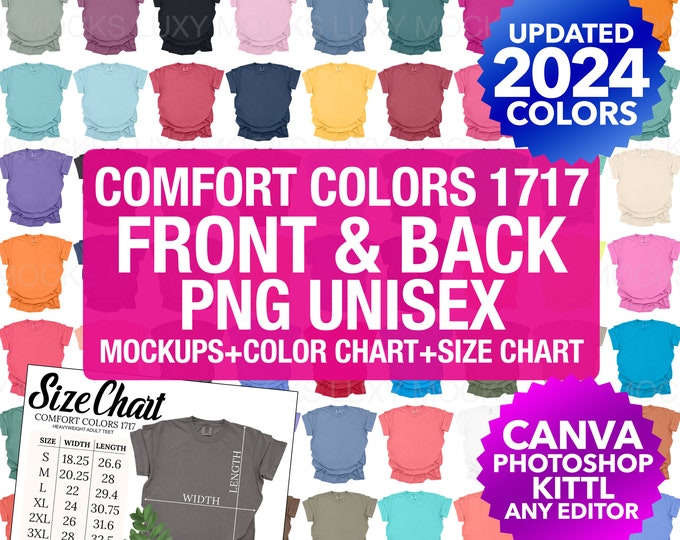 Comfort Colors C1717 Pepper Model Mockup Oversized Comfort Colors ...