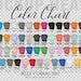 Bella Canvas 3001 Printful Color Chart JPEG PNG Print on Demand T-shirt ...