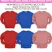 Bella Canvas 3945 Front and Back PNG Transparent Mockup Bundle Unisex ...