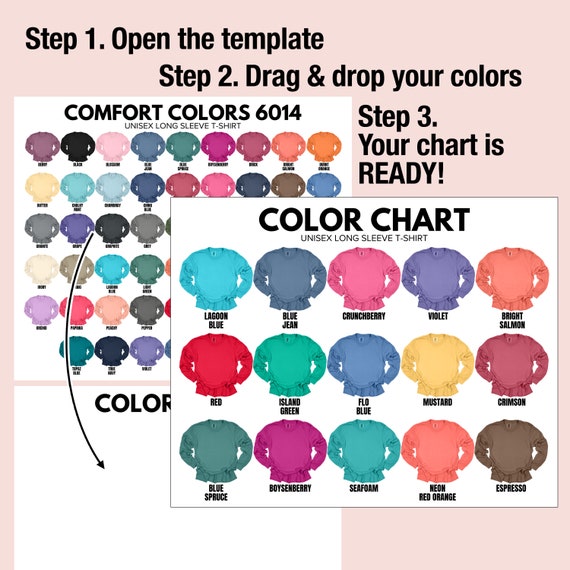 Tabla De Colores De Camisetas Comfort Colors Comfort Colors 6030 Color