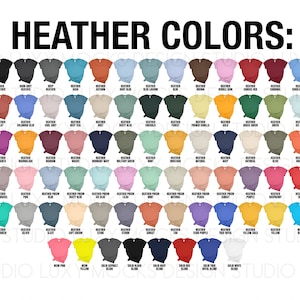 Bella Canvas 3001 PNG Transparent Editable Color Chart & Size Chart ...