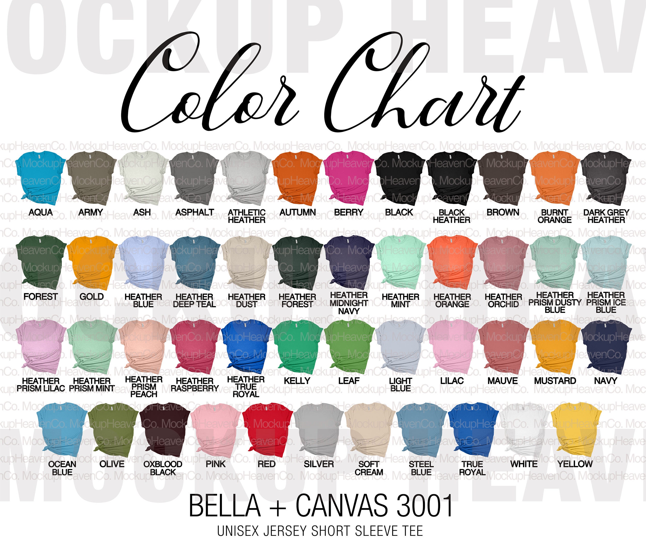 Bella Color Chart