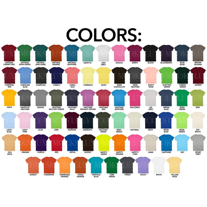Gildan 5000 T-shirt Mockup Bundle: Front & Back PNG, Canva Charts - Etsy