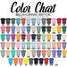 Bella Canvas 3001 Matching Color Chart Size Chart Bundle 3 JPEG Files ...