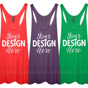 Next Level 6733 Front and Back PNG Transparent Mockup Bundle + Color ...