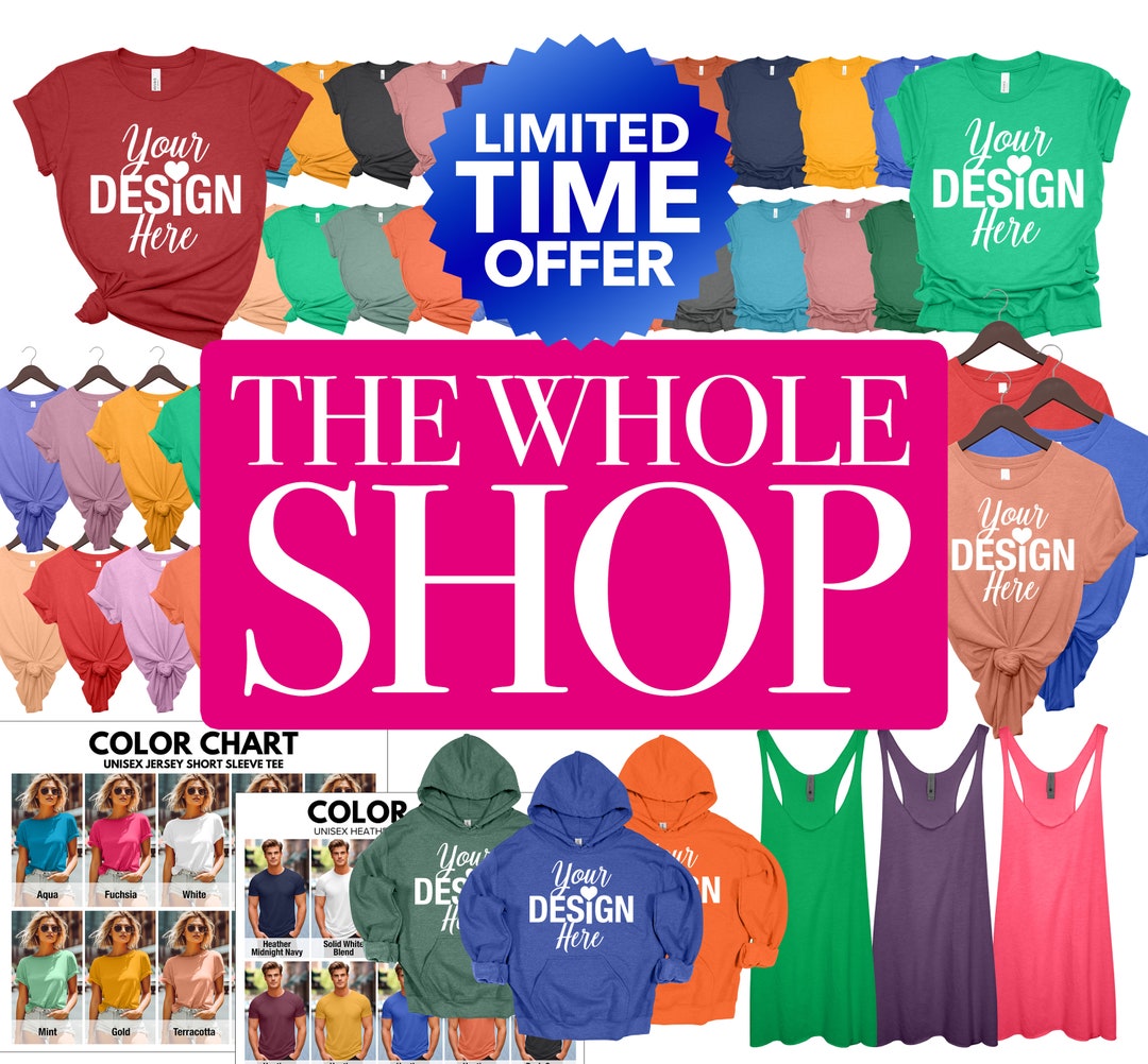 Whole Shop Mockup Bundle Editable Color Chart Canva Template Bella ...