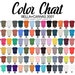 Bella Canvas 3001 Matching Color Chart Size Chart Bundle 3 JPEG Files ...