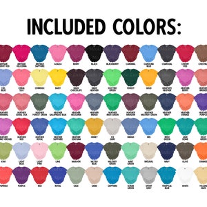 Gildan 64000 G640 Editable Custom Color Chart | Create Any Chart From ...