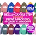 Bella Canvas 3945 Front and Back PNG Transparent Mockup Bundle Unisex ...