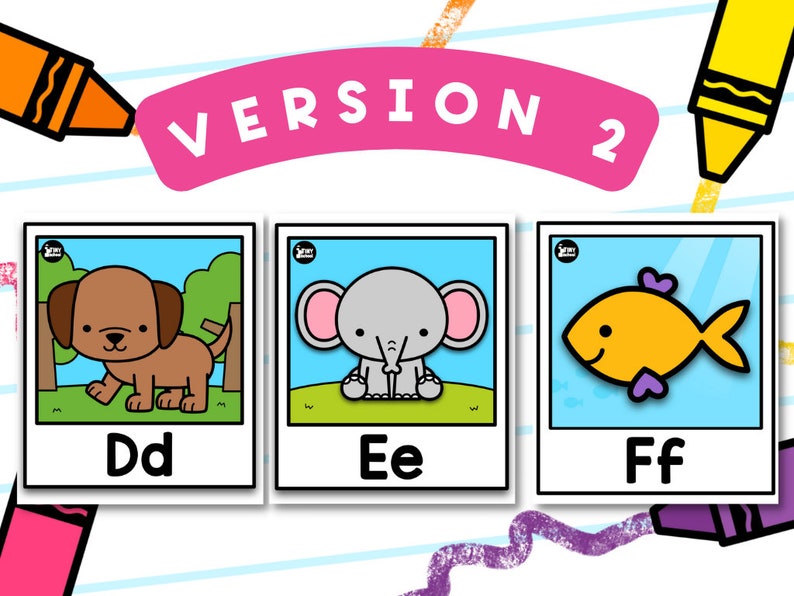 Alphabet Posters Flashcards A to Z Printable and Digital - Etsy