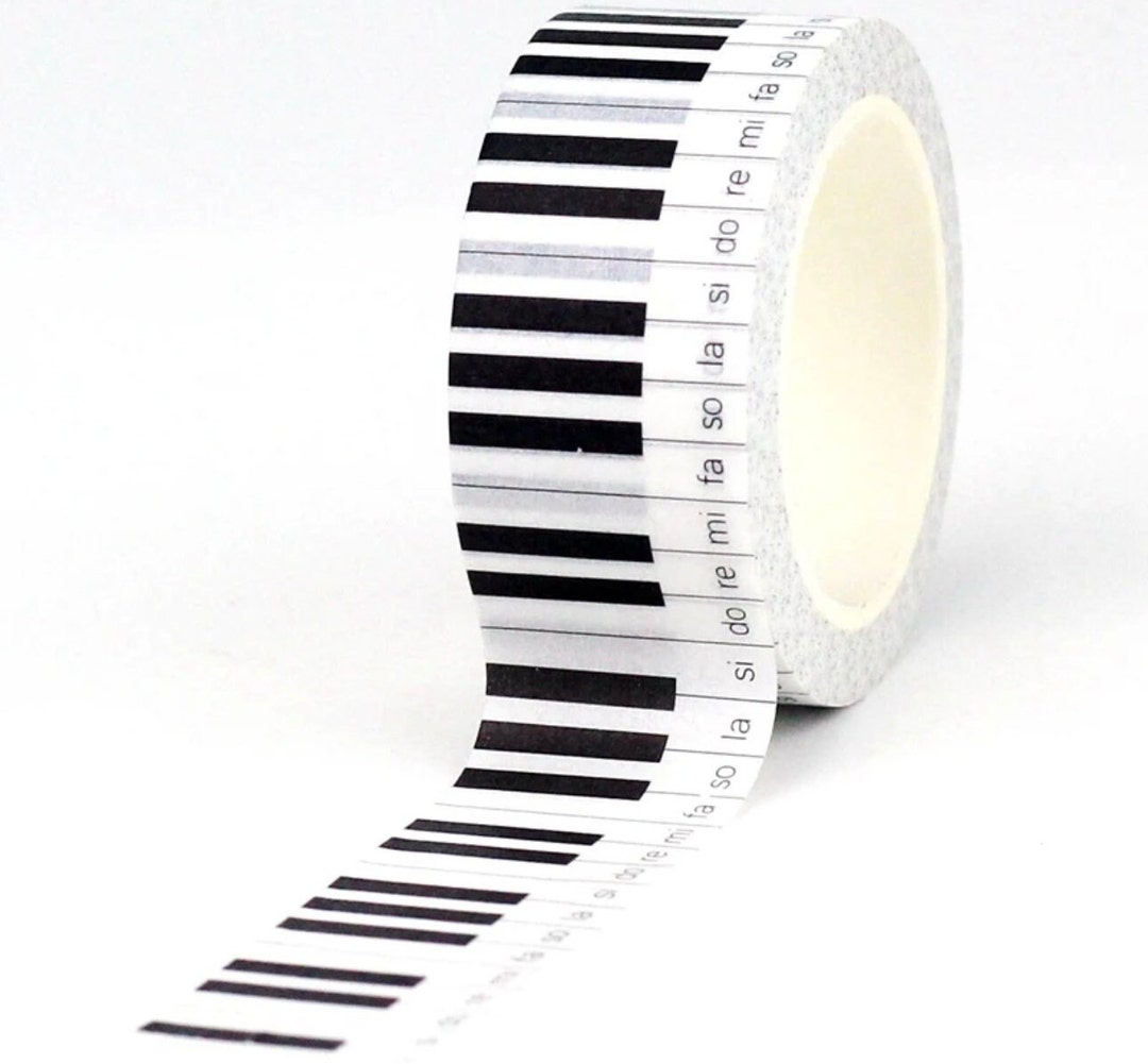 Jumbo Piano Keys Washi Tape Black and White Washi Music - Etsy