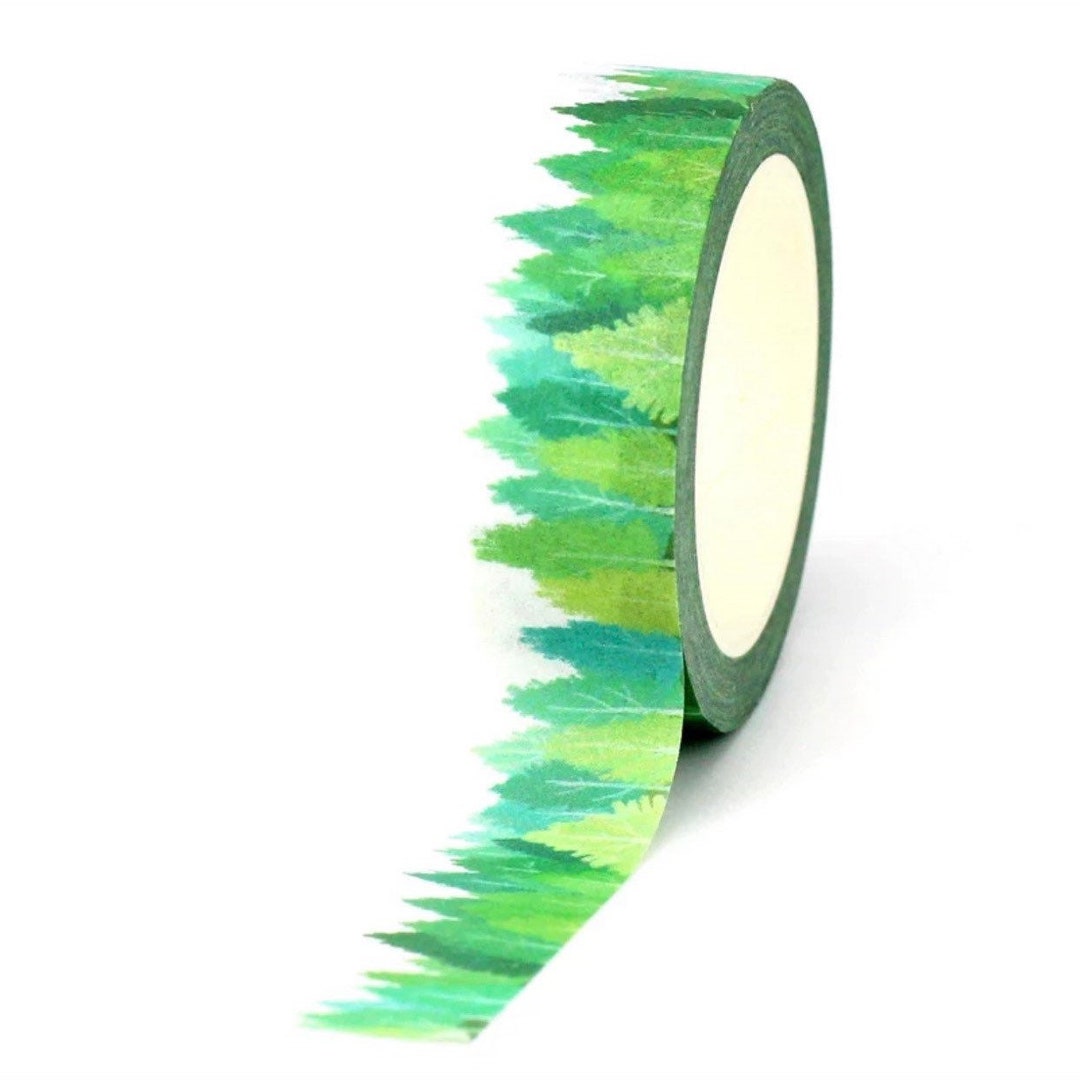 Evergreen Treeline Forest Washi Tape - Etsy