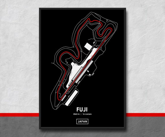 Fuji Japan Track Map Poster | Etsy
