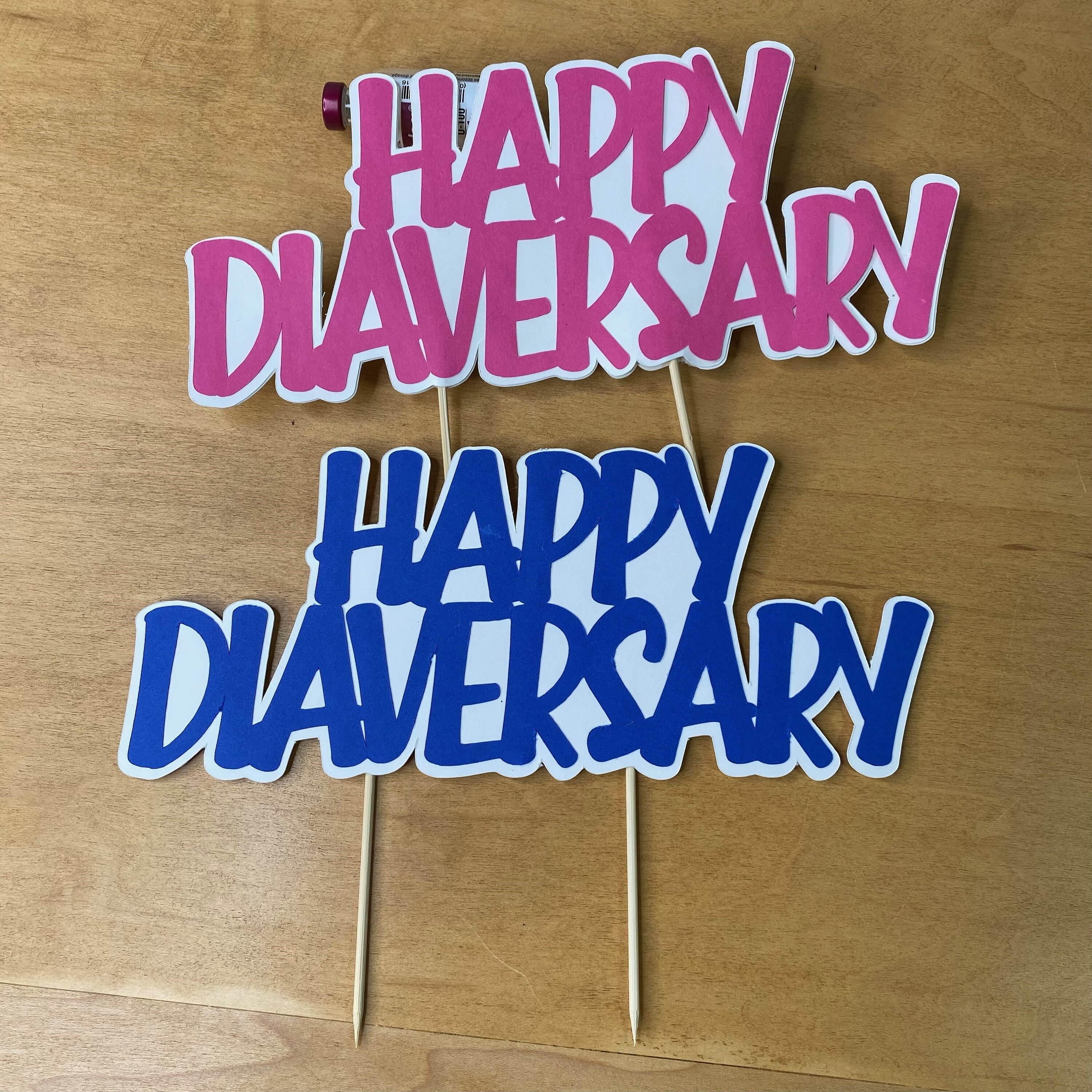 Diaversary Party Cake Topper Celebrate Type One Diabetes - Etsy