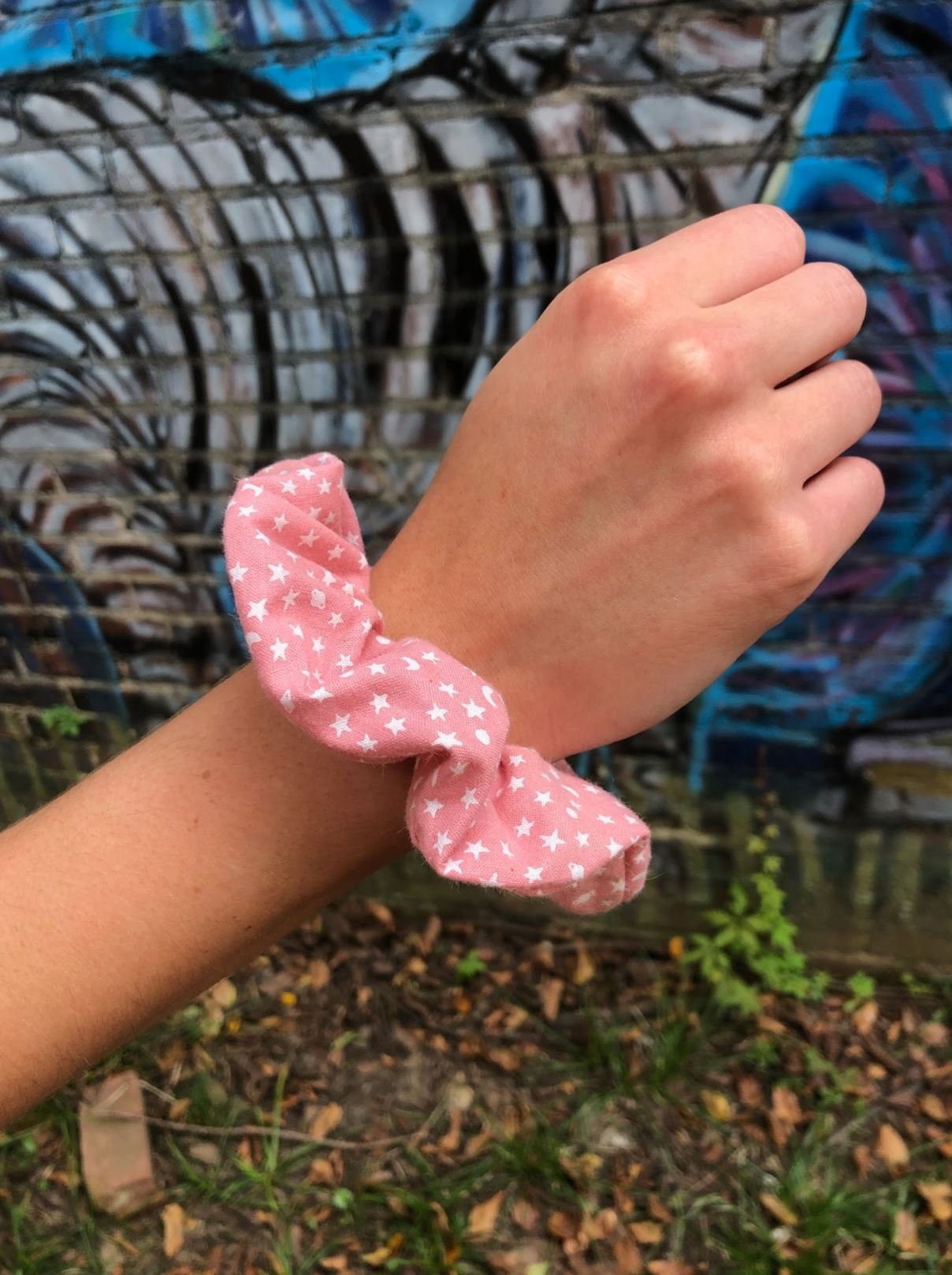 Megan - Pink & White Space Scrunchie, Stars, Saturn, Moon and Sun - Etsy