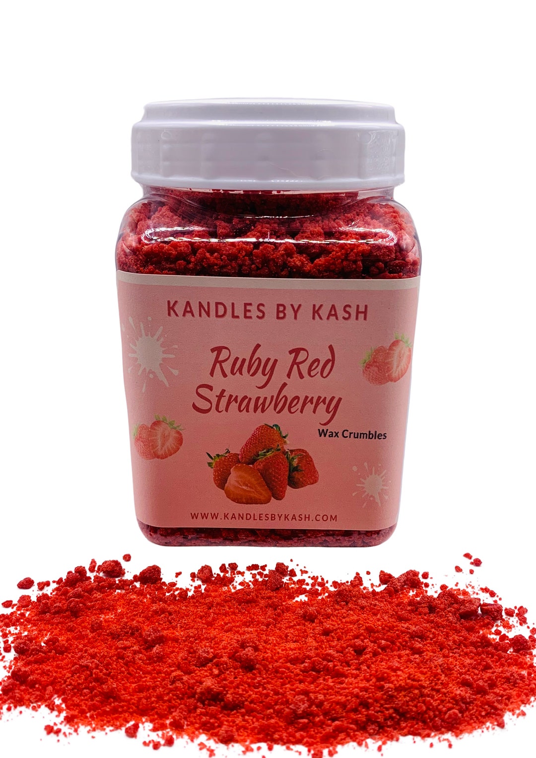Ruby Red Strawberry Wax Crumble Candle Topping Waxmelt Crumbles for Wax ...