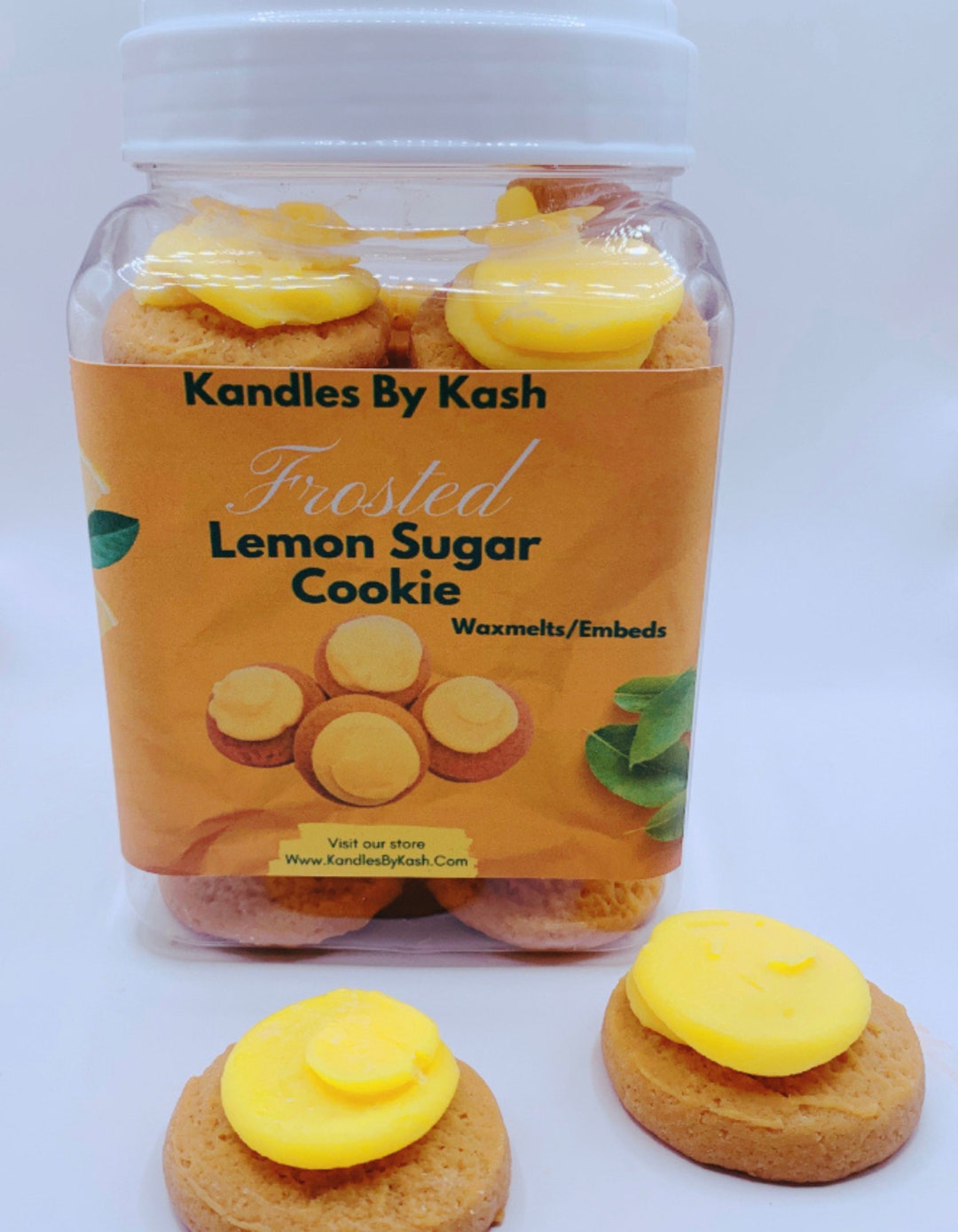 Frosted Lemon Sugar Cookie Waxmelts, Wax Embed, Cookie Candles, Lemon ...