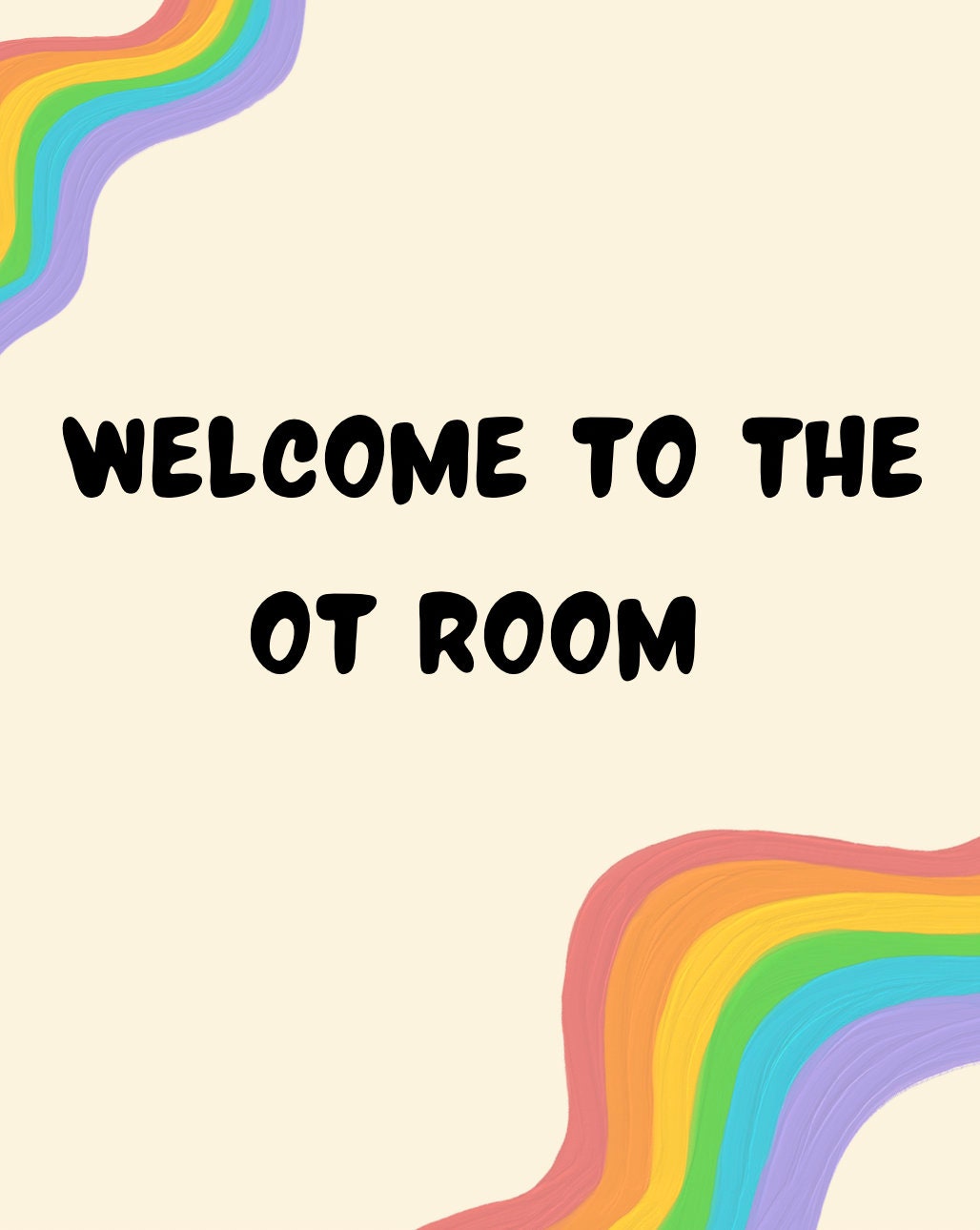 Welcome to the OT Room Door Sign | Sign for Occupational Therapist - Etsy