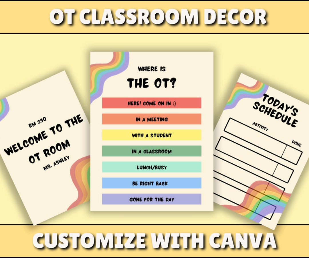 OT Classroom Decor Bundle OT Classroom Door Sign OT Classroom Visual ...