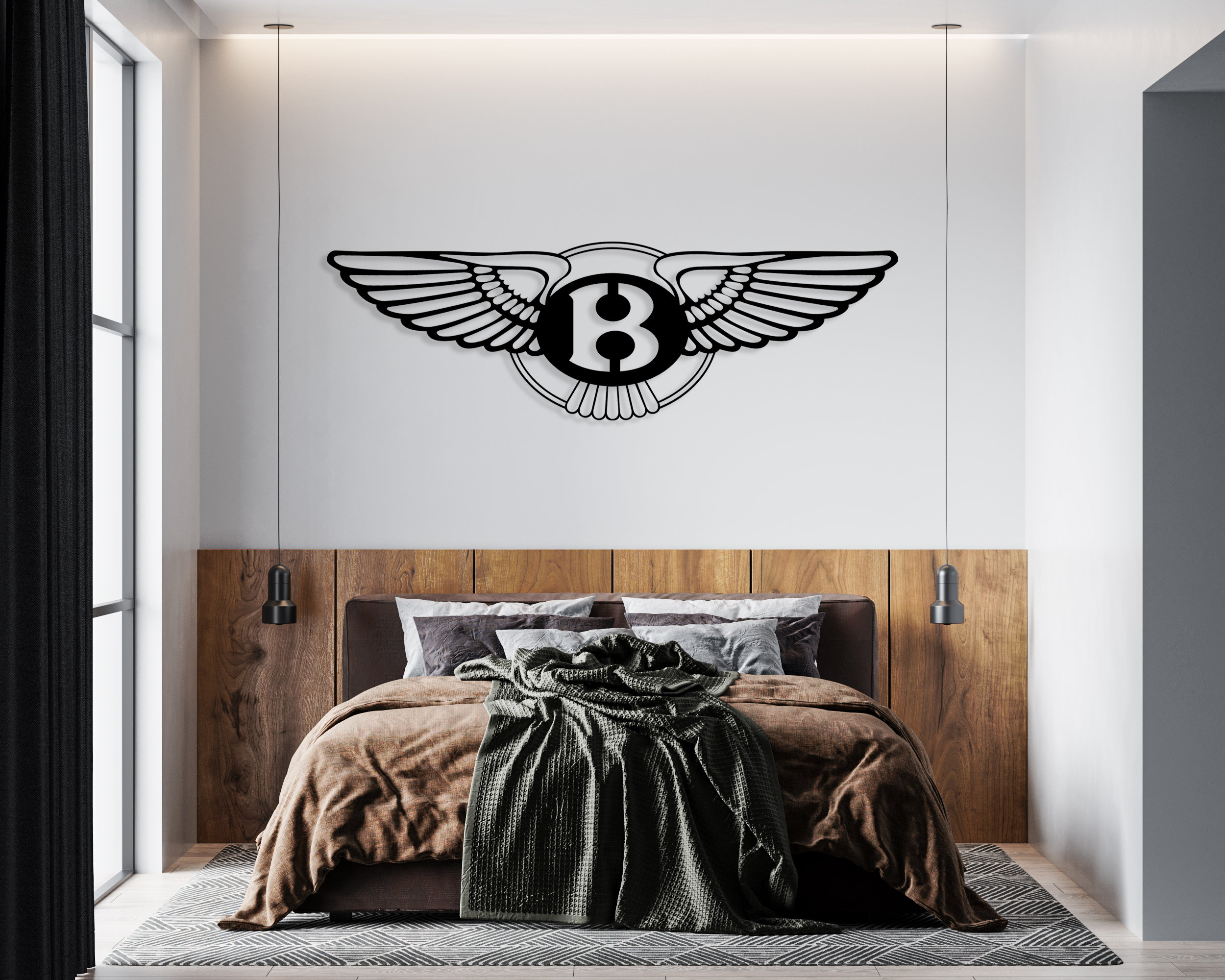 Bentley Car Logo Wooden Wall Decor-bentley Emblem Wood Art-car Lovers ...