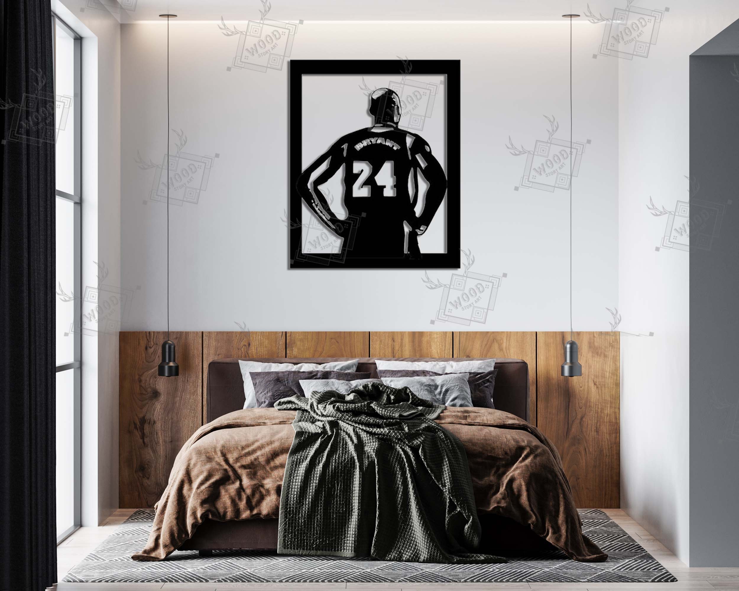 Kobe Bryant Wooden Wall Decor-black Mamba Wood Art-nba Wall - Etsy