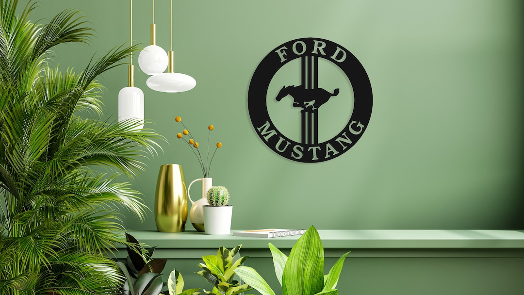 Ford Mustang Metal Wall Decor Emblem Metal Art-handmade - Etsy