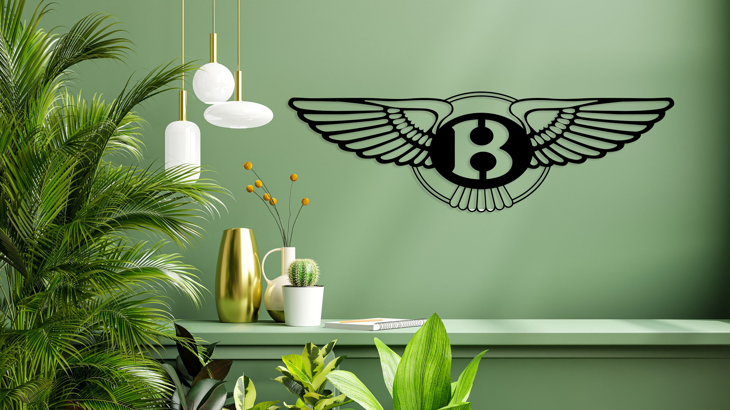 Bentley Car Logo Wooden Wall Decor-bentley Emblem Wood Art-car Lovers ...