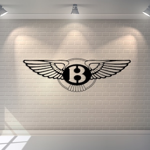 Bentley Car Logo Wooden Wall Decor-bentley Emblem Wood Art-car Lovers ...