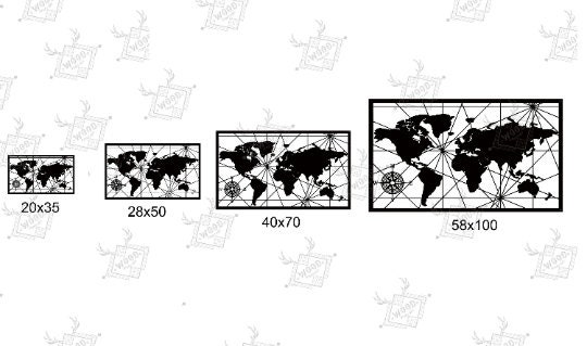 Mirror World Wood Wall Art Wooden Mirror World Map Wall Decor Mirror ...