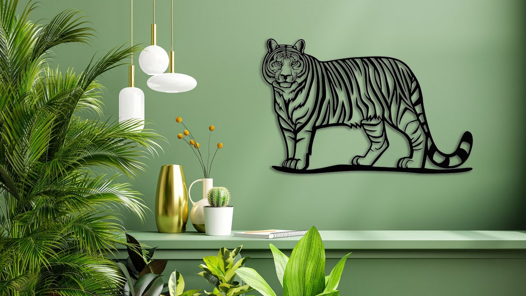 Tiger Metal Wall Decor-tiger Metal Art-tiger Poster-animal Wall Decal ...