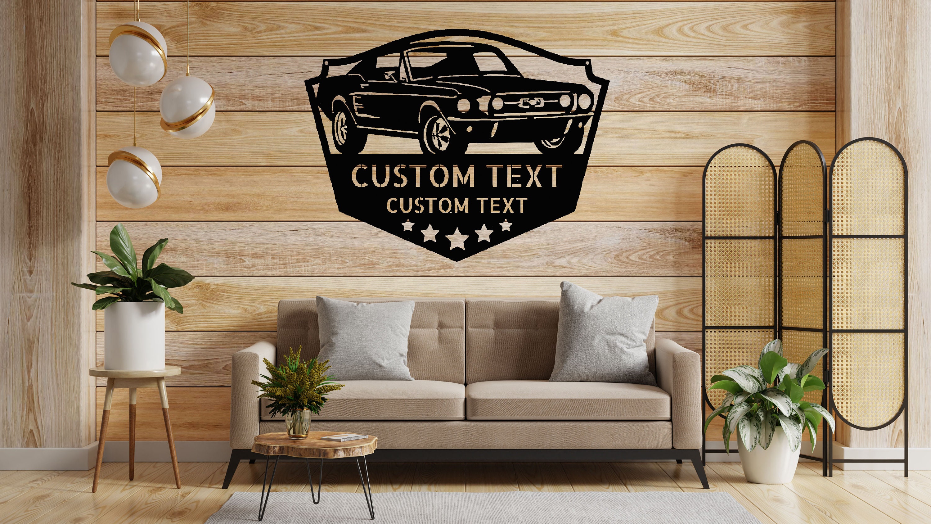 Ford Mustang Car Wooden Wall Decor-mustang Wood Art-personalized ...
