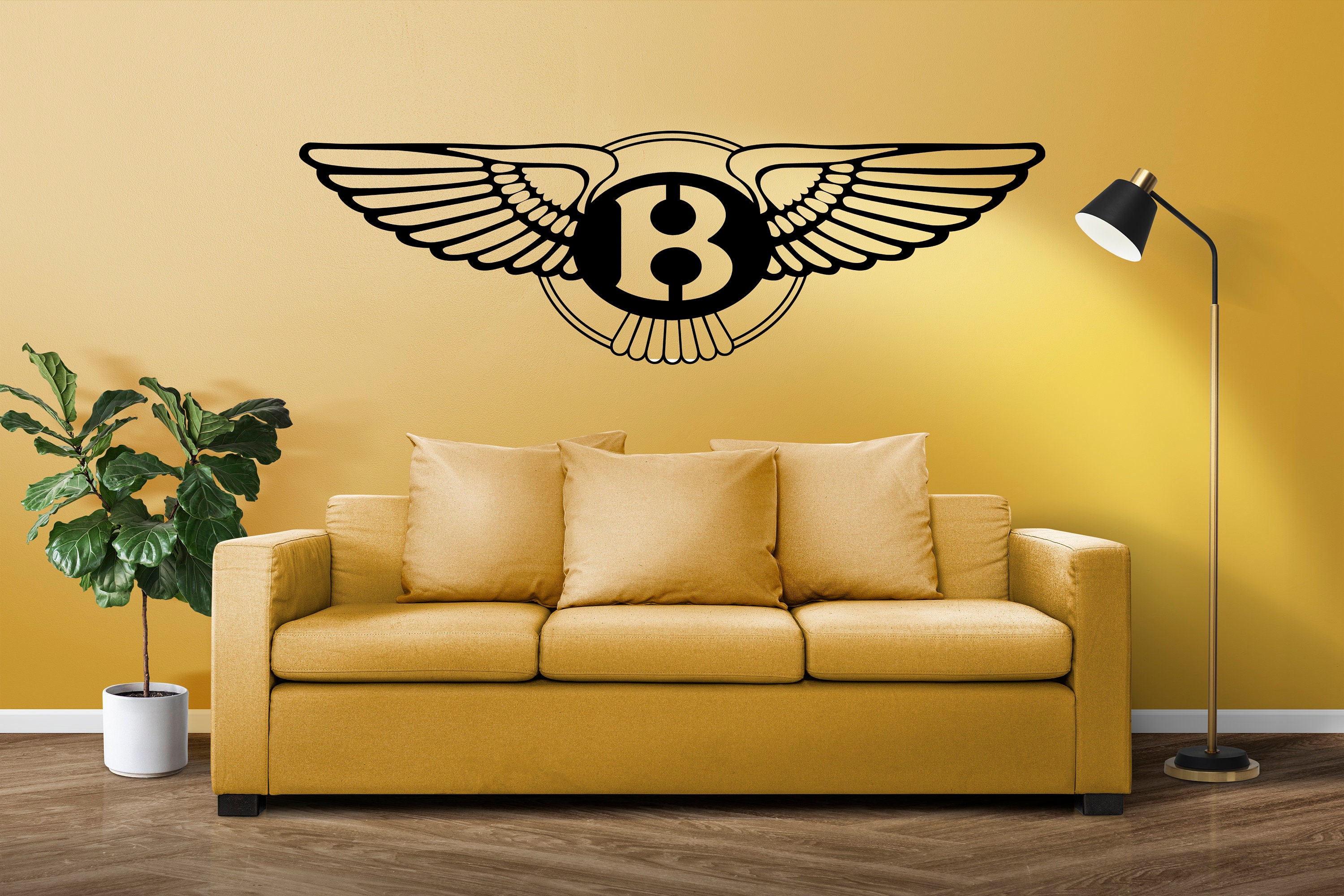 Bentley Car Logo Wooden Wall Decor-bentley Emblem Wood Art-car Lovers ...