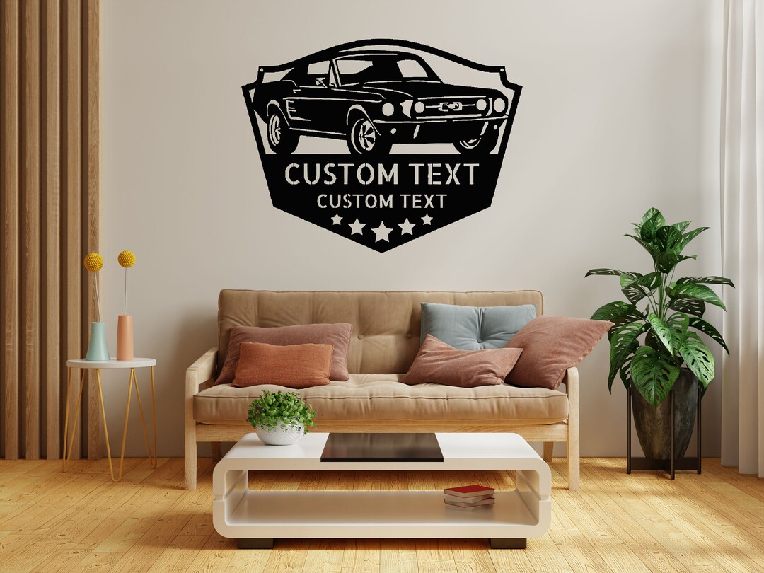 Ford Mustang Car Wooden Wall Decor-mustang Wood Art-personalized ...