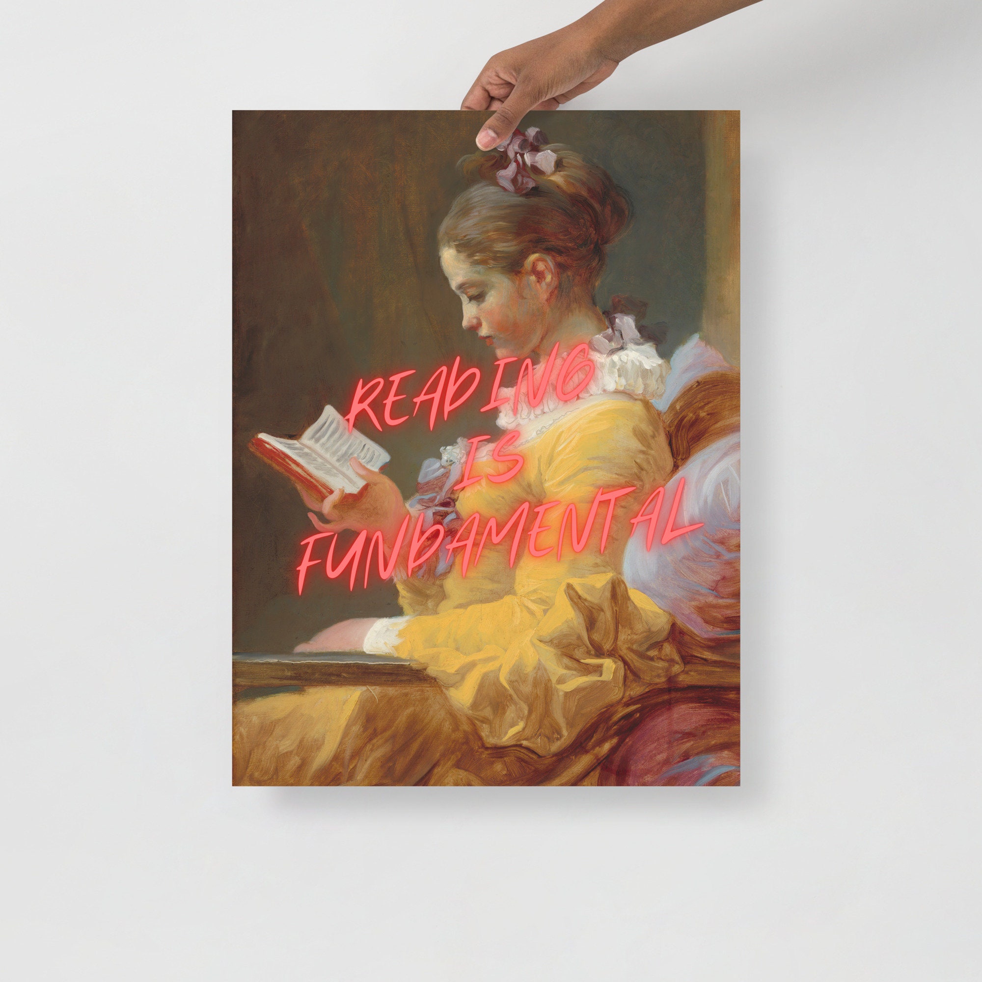 PRINTED Reading is Fundamental Poster | Fragonard – A Young Girl ...
