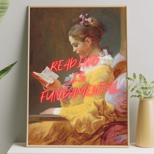 Reading is Fundamental Poster - Etsy