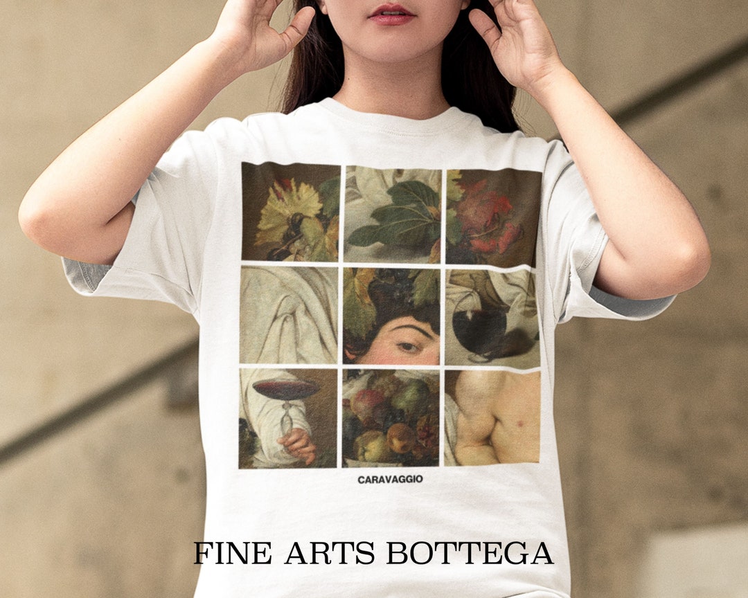Caravaggio – Bacchus Grid Unisex T-shirt | Renaissance Aesthetic ...