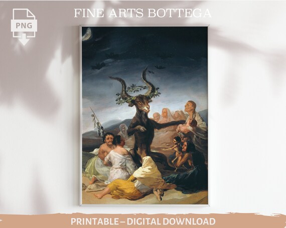 PRINTABLE Francisco Goya Witches' Sabbath Wicca Devil | Etsy