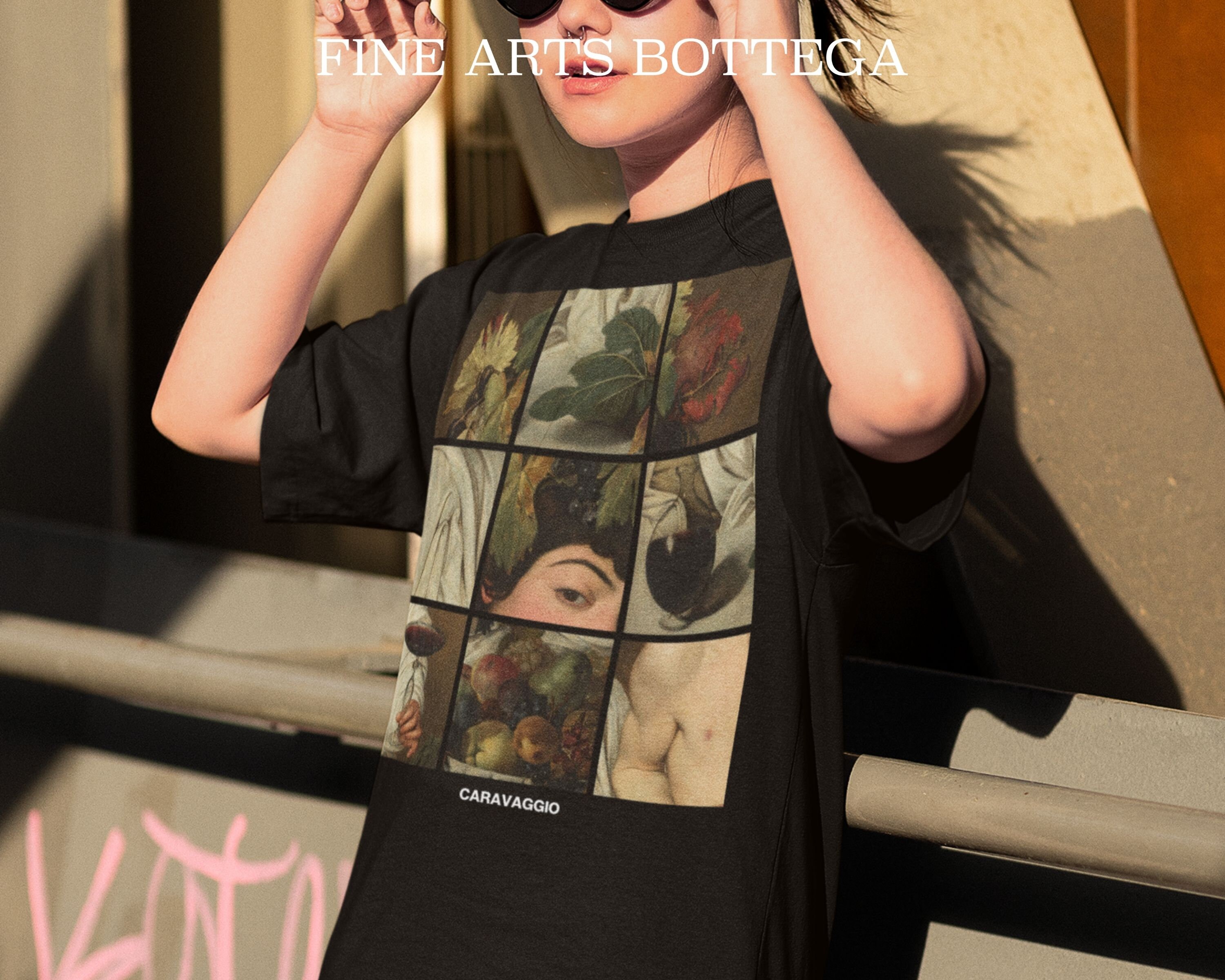 Caravaggio – Bacchus Grid Unisex T-shirt | Renaissance Aesthetic ...