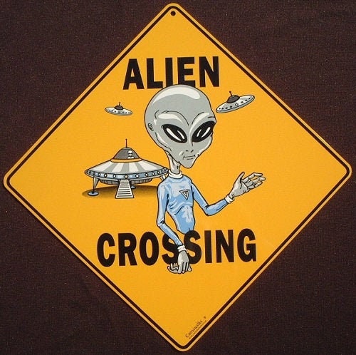 ALIEN-CROSSING-Sign-16-1-2-by-16-1-2-new-novelty-decor-picture ...