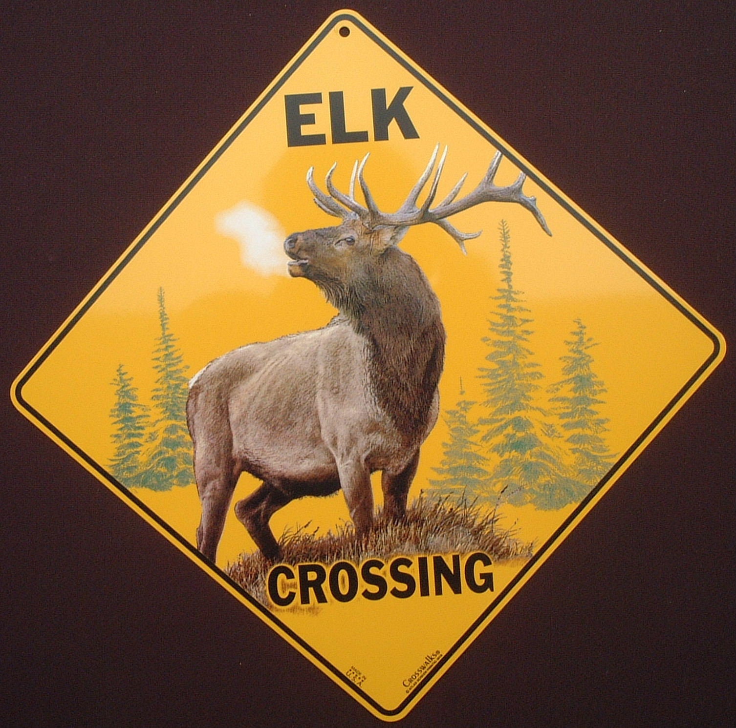 Elk Crossing Sign