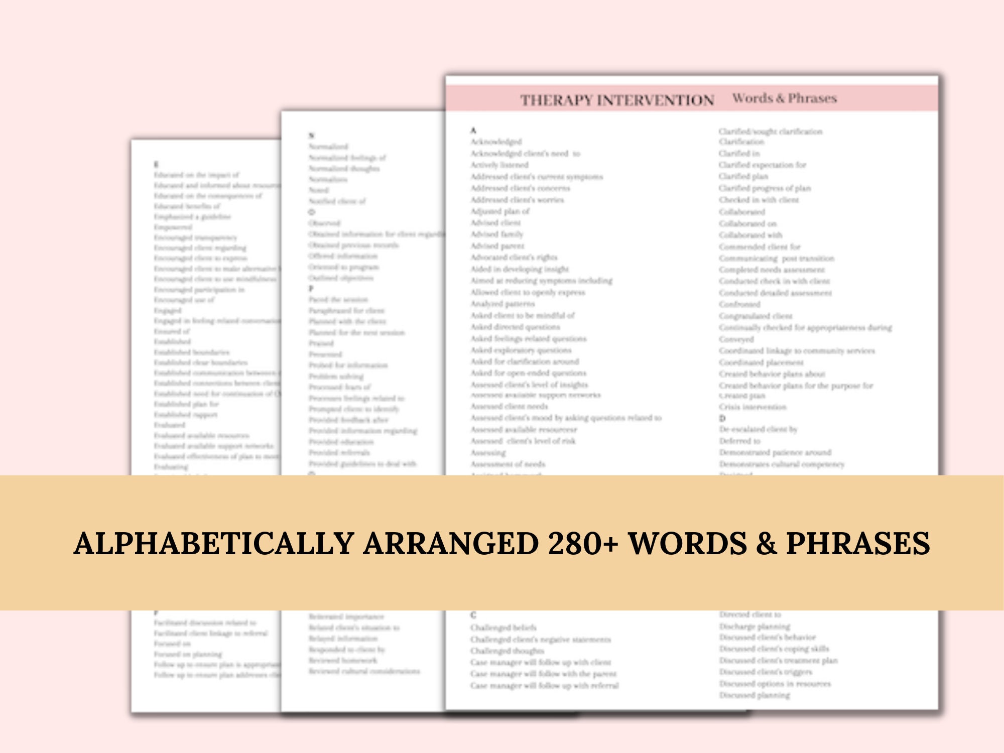 Therapy Documentation Bundle Therapist Tools, Client Progress Notes ...