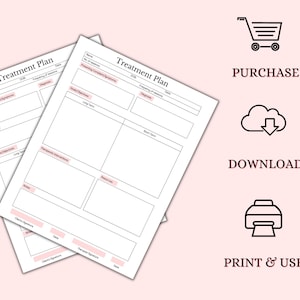 Treatment Plan Template Printable Fillable PDF | Therapist Template ...