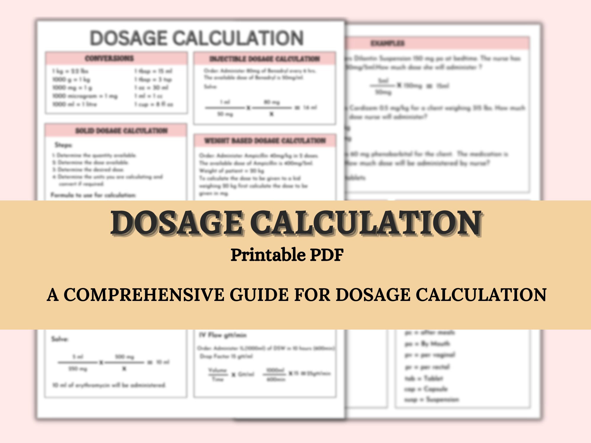 Dosage Calculation, Medication Dosage, Nursing Study Guide, Nurse Study ...