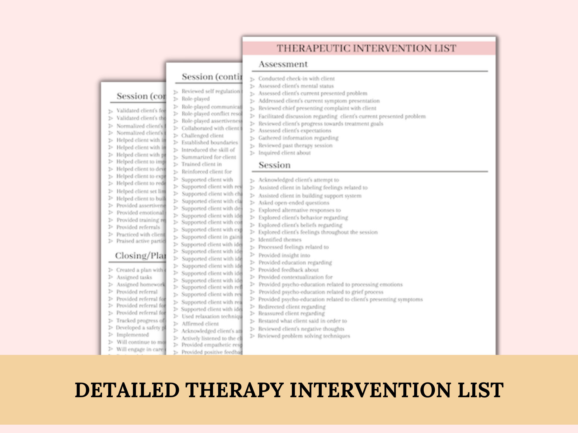 Therapist Bundle, Therapeutic Intervention, Therapy Goals, Therapy ...