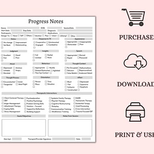 Progress Notes for Therapists | Client Counseling Template | Client ...