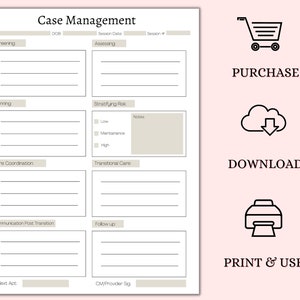 Case Manager Progress Notes, Client Notes, Case Notes, Counseling Notes ...